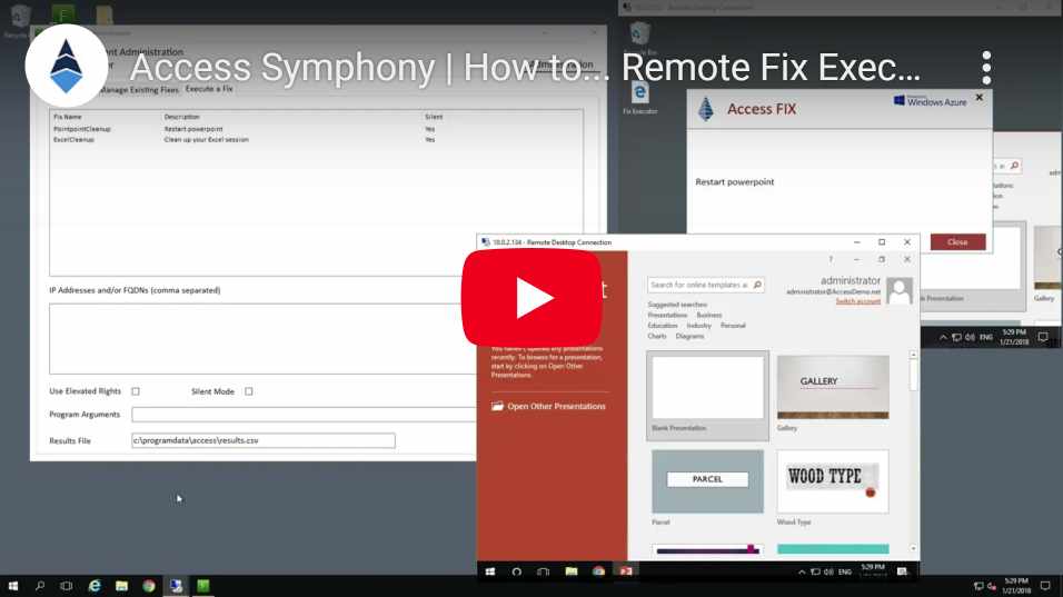Access Symphony | How to… Remote Fix Execution - Access IT Automation